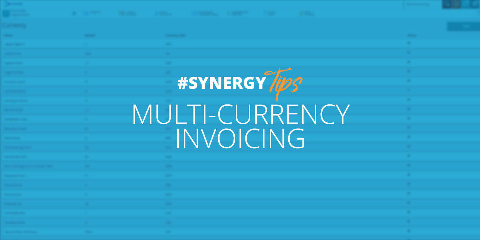 Easy invoicing for international AEC design projects with Synergy
